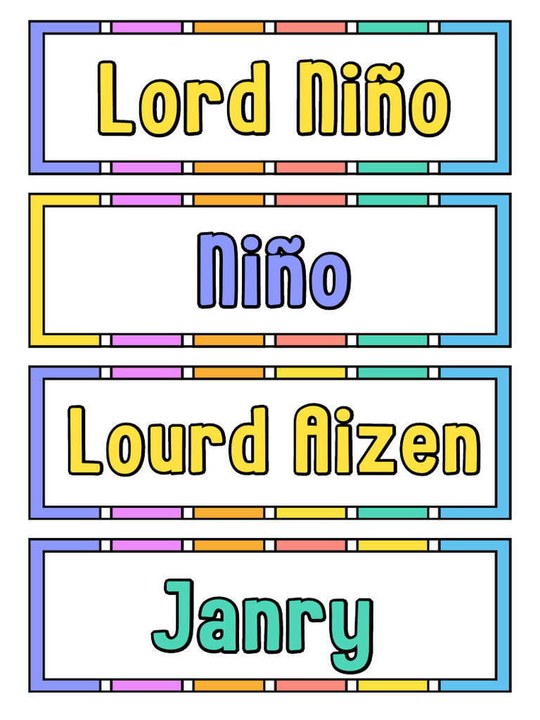 Daisy Name Tag Student Label | PDF
