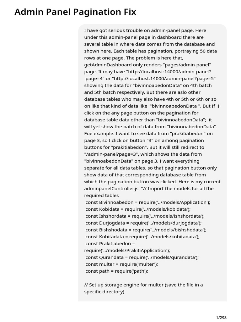 Admin Panel Pagination Fix | PDF | Computer File | Filename