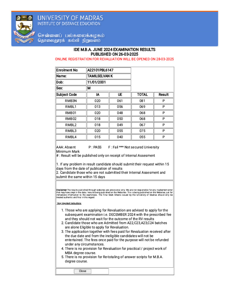 Institute of Distance Education University of Madras | PDF