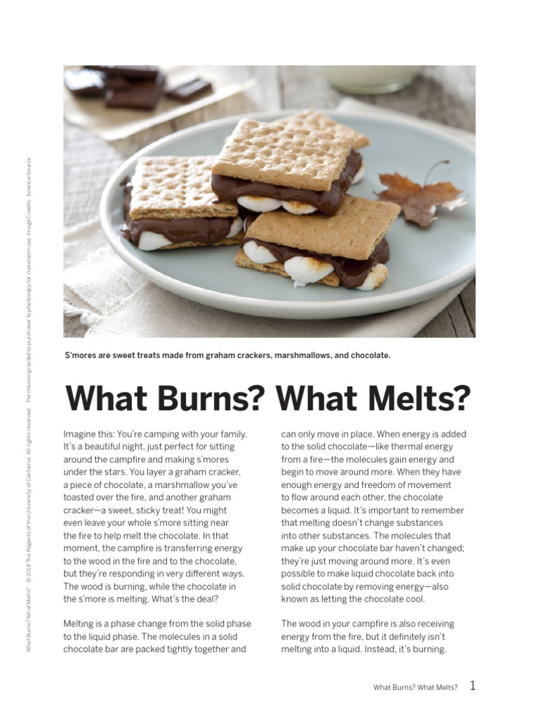 Printable Article What Burns What Melts | PDF | Combustion | Fires