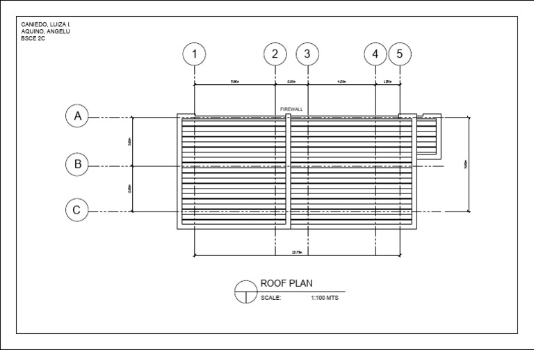 Roof Plan with Firewall Details | PDF