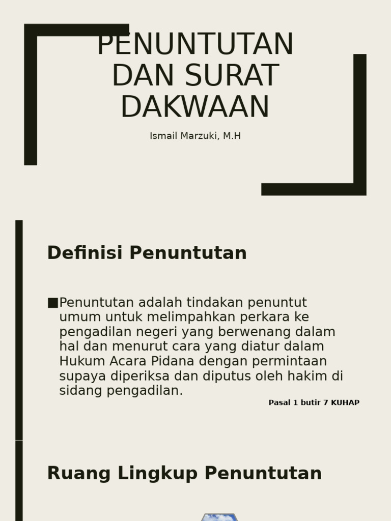 Definisi dan Ruang Lingkup Penuntutan | PDF