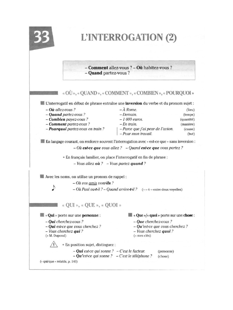 Lecon1 Interrogation | PDF