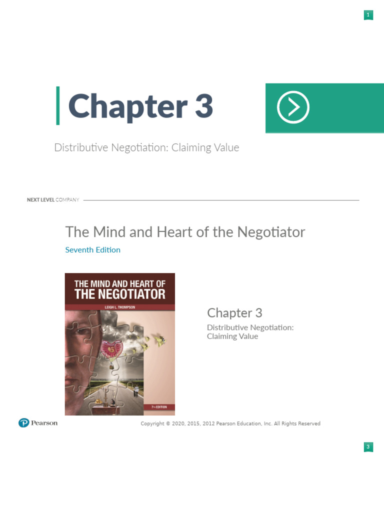 Chapter 3 PowerPoint Distributive Negotiation Claiming Value | PDF ...