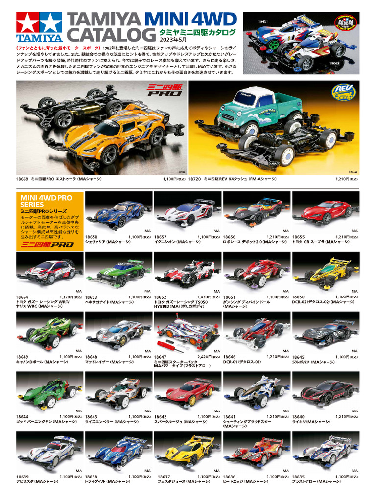 Mini 4wd Catalog 2023 | PDF