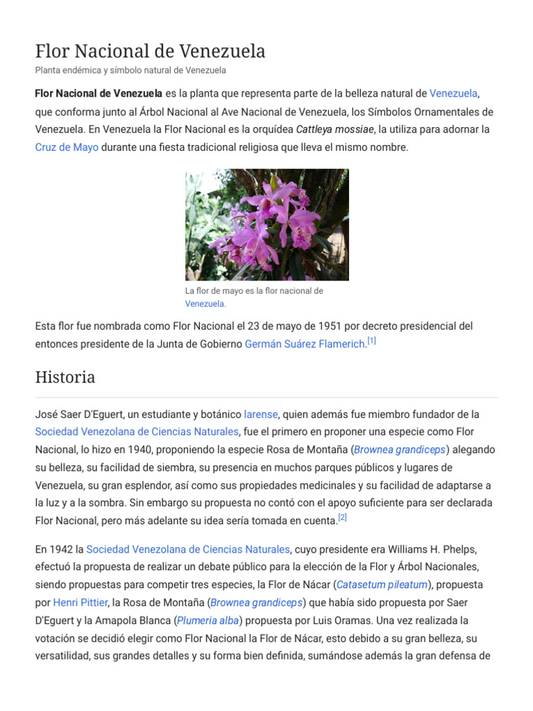 Orquídea: Flor Nacional de Venezuela | PDF | Venezuela