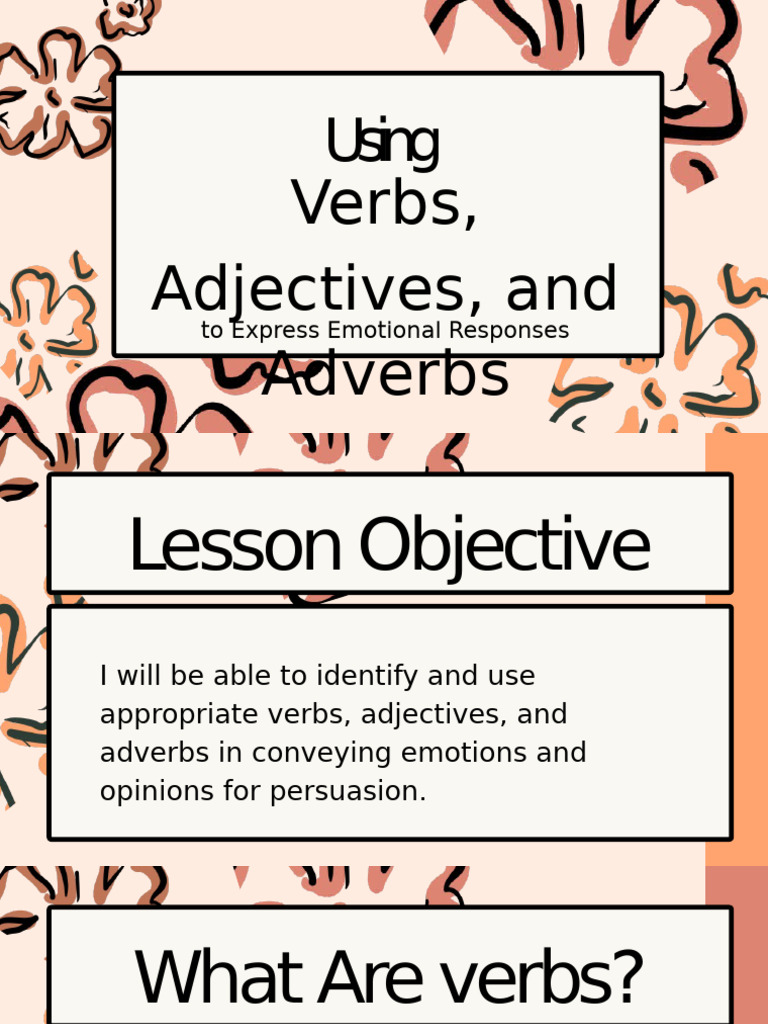 Expressing Emotions with Words | PDF | Verb | Adjective