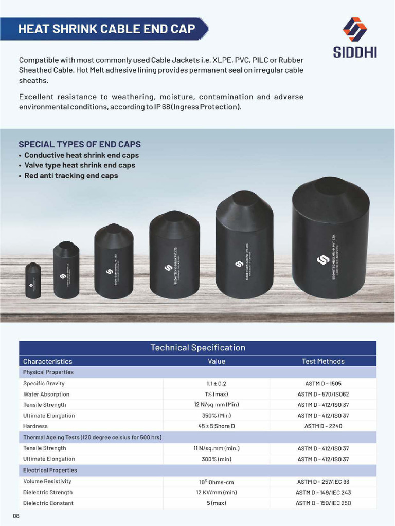 Catalogue of Heat Shrink End Cap | PDF