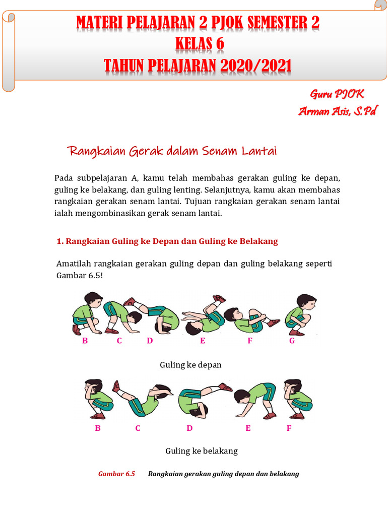 Rangkaian Gerakan Guling dalam Senam Lantai | PDF