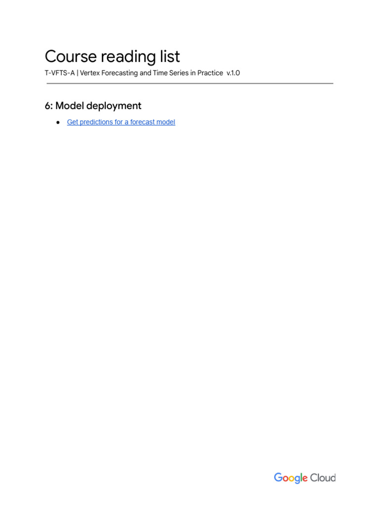 Mlops GCP Reading Materials | PDF