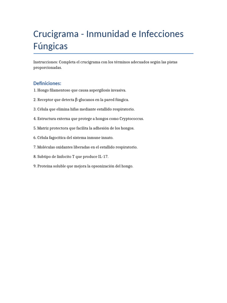 Dectina en Inmunidad Fúngica | PDF
