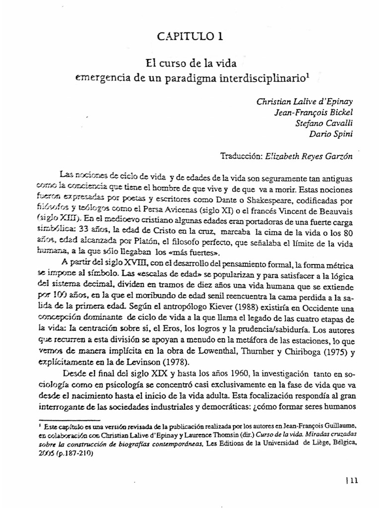 Lalive d´Epinay, Christian; Bickel, Jean-Francois; Cavalli, Stefano y ...