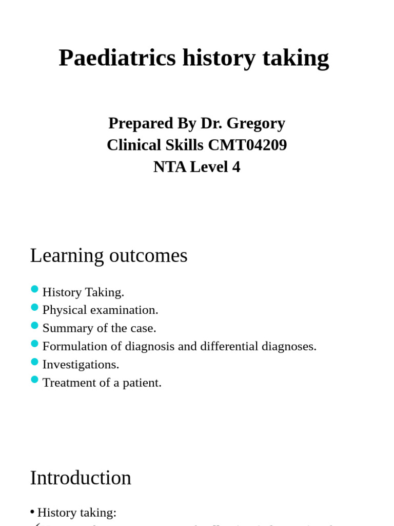 Paediatrics History | PDF | Childbirth | Pregnancy