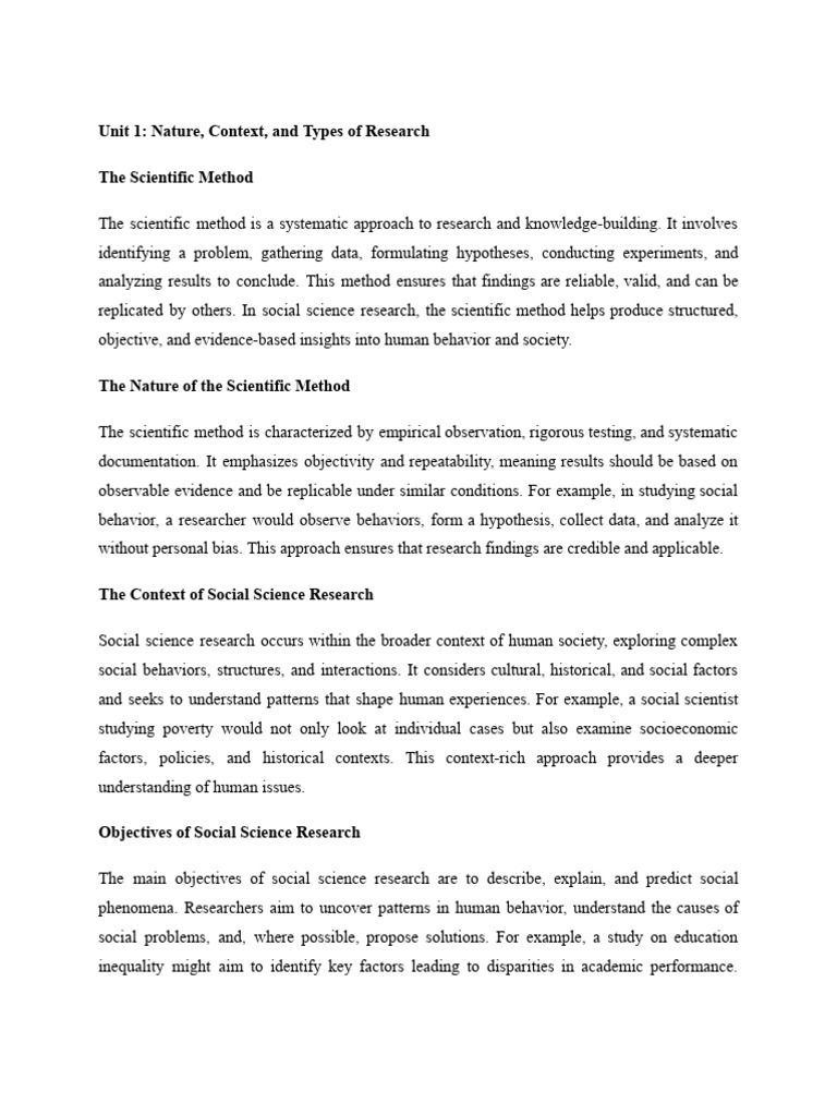 Module 3 Social Science Research | PDF | Methodology | Scientific Method