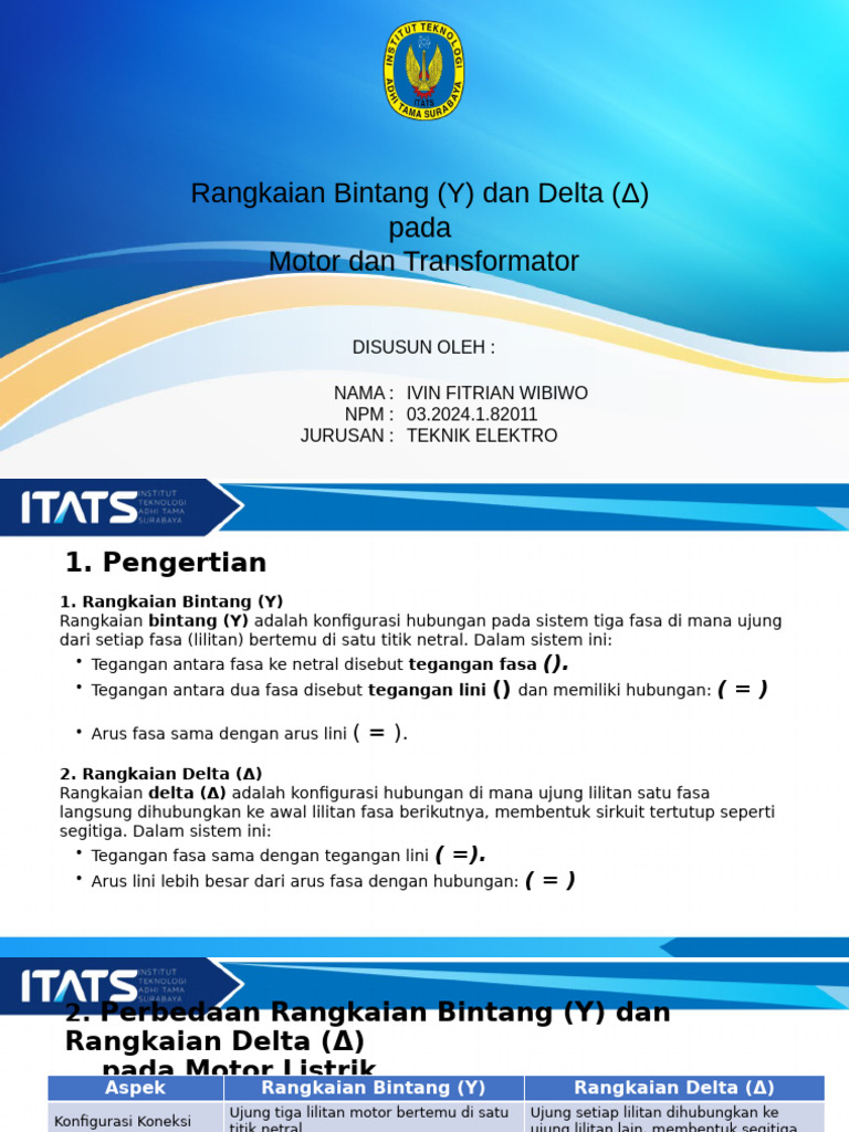 Perbandingan Rangkaian Bintang dan Delta | PDF