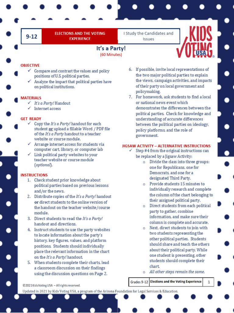 Political Party Comparison | PDF | Democratic Party (United States ...