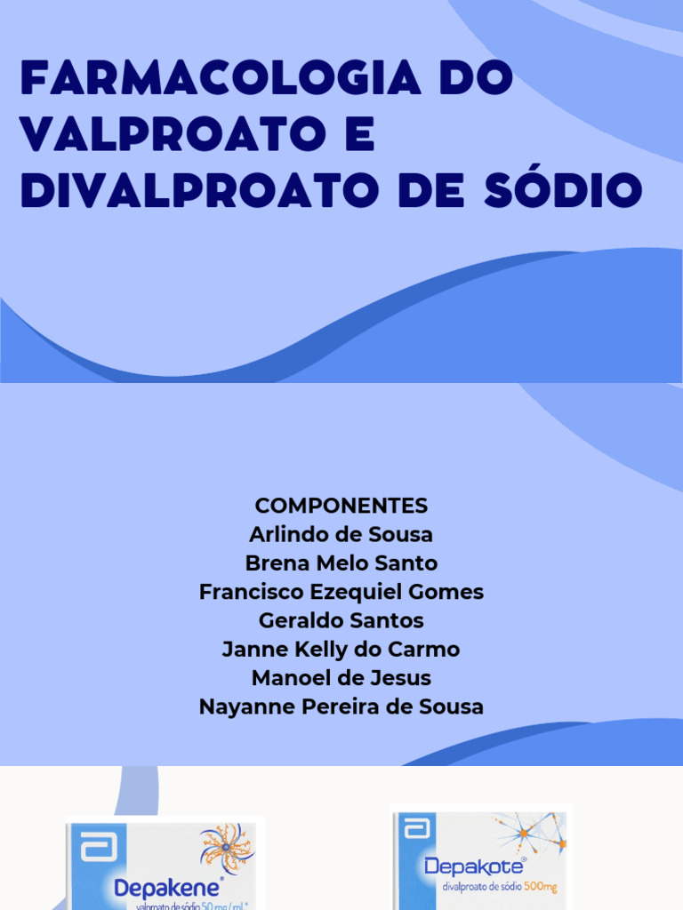 Farmacologia do Valproato de Sódio | PDF | Metabolismo das drogas