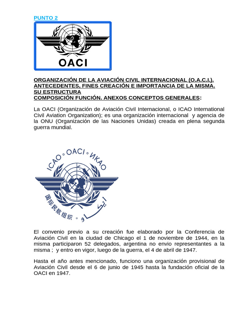 Estructura y Funciones de la OACI | PDF | America latina
