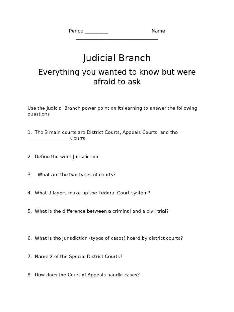 Understanding the Judicial Branch | PDF