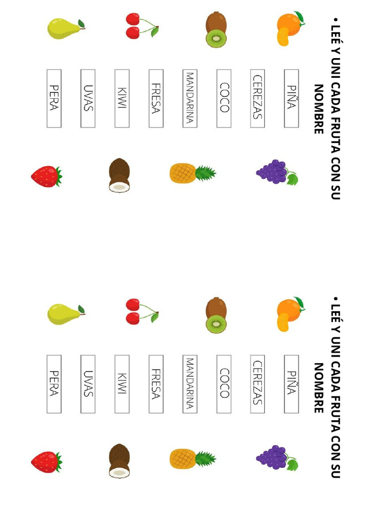 Uni Cada Fruta Con Su Nombre - 20241211 - 102840 - 0000 | PDF