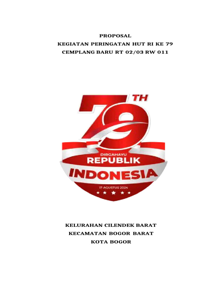 Proposal Peringatan HUT RI ke-79 2024 | PDF
