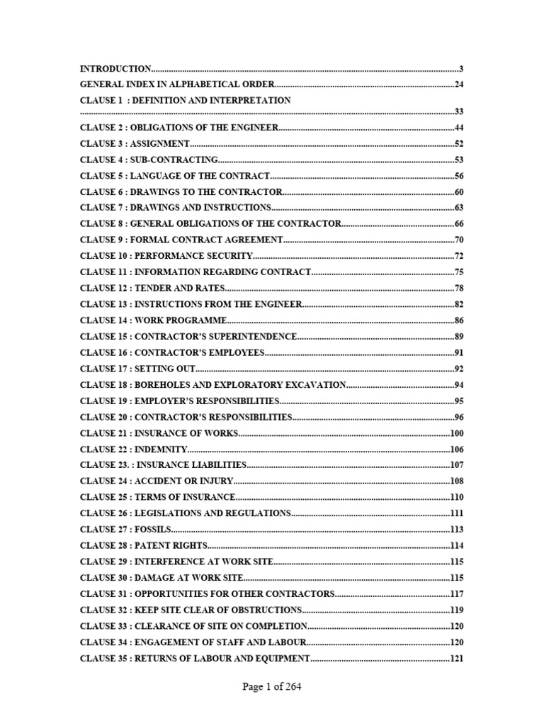 FIDIC Clauses - Commentary | PDF | Employment | Indemnity