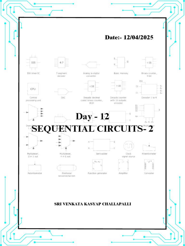 Day-12 Sequential Circuits-2 | PDF | Computer Engineering | Electronic Engineering