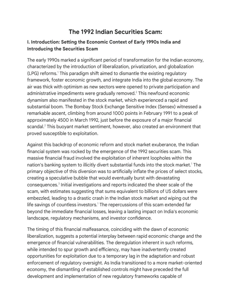 1992 Scam | PDF | Economic Bubble | Banks