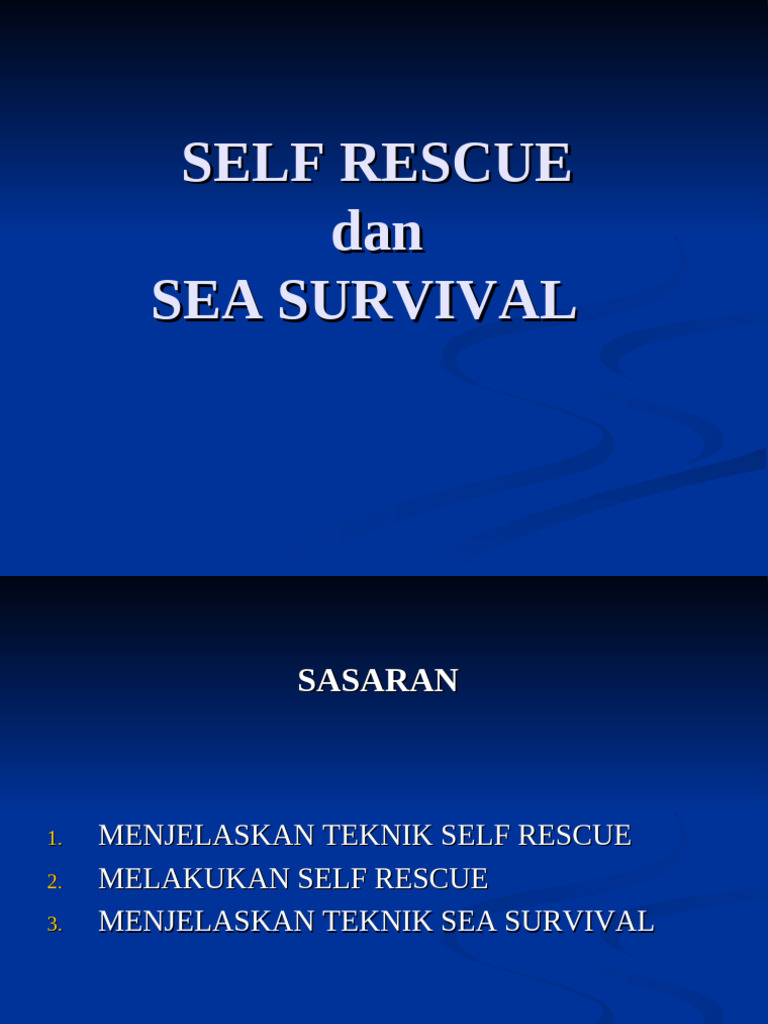 Teknik Self Rescue di Laut | PDF