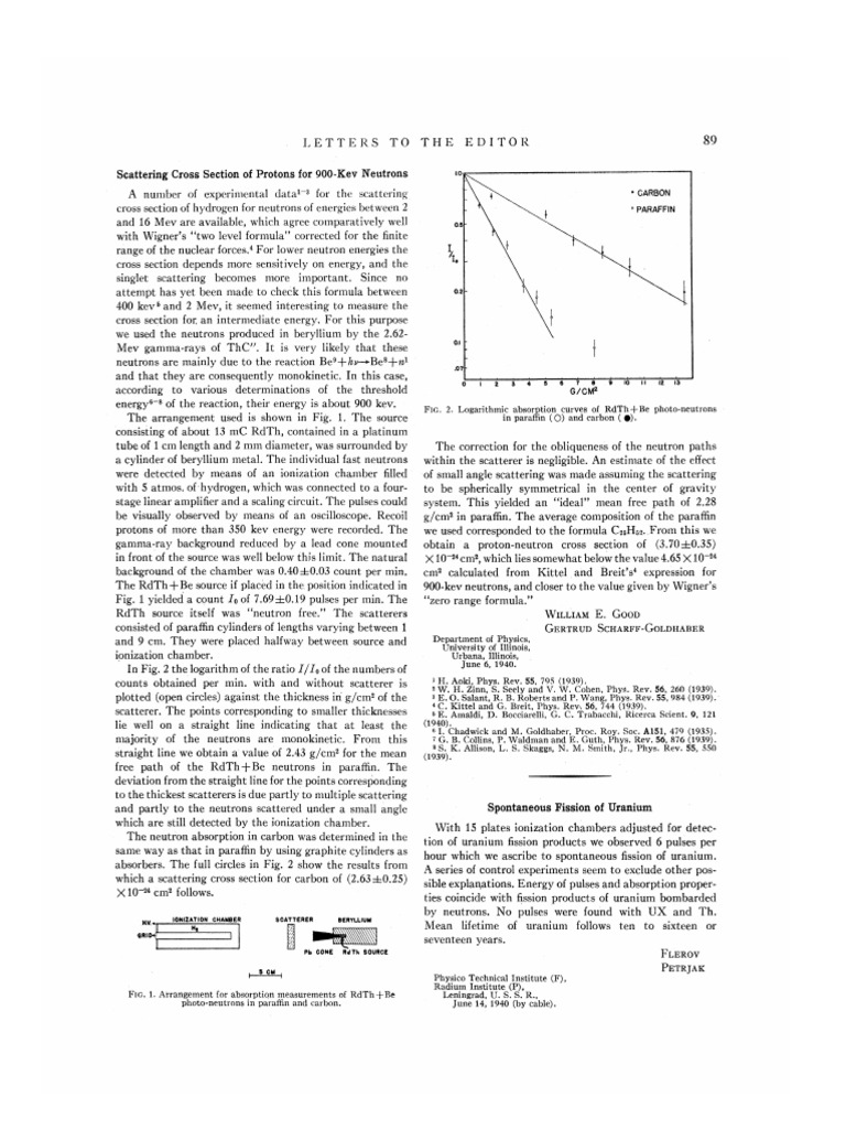 Flerov Uranium Spontaneous Fission Study | PDF | Neutron | Radioactivity