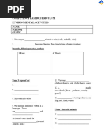 Grade 1 Environmental Activities | PDF