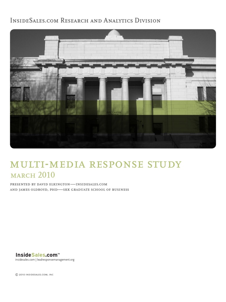 Inside Sales Multimedia Study | PDF | Salesforce.Com | Customer ...