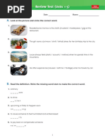 Vocabulary Quiz - Unit 5 Blue | PDF