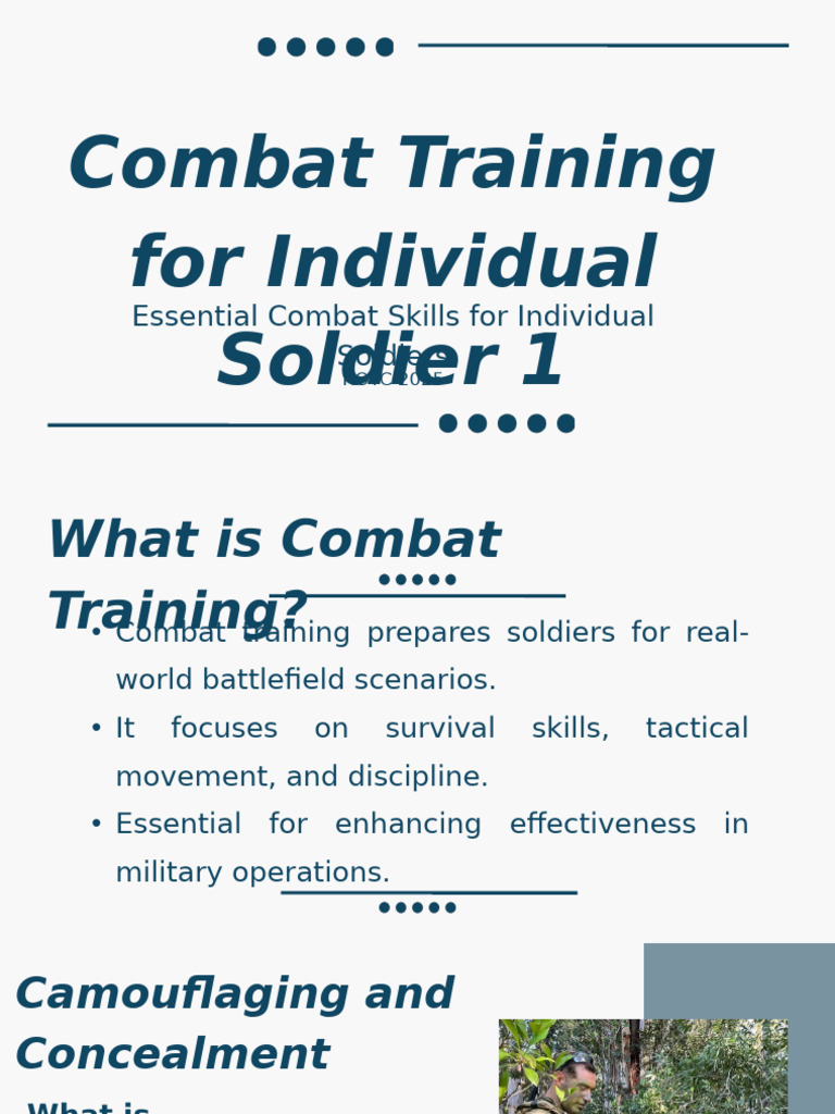 Essential Combat Skills for Soldiers | PDF | Camouflage | Military
