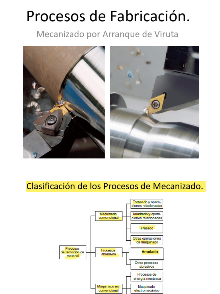 8.clase 1 Mecanizado Por Arranque de Viruta 2024 | PDF | Mecanizado | Forjar
