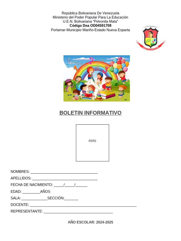 Boletin Preescolar Actual | PDF | Aprendizaje | Enseñando