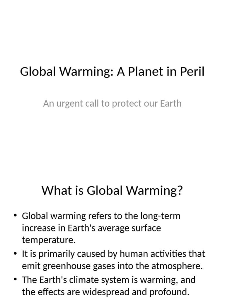 Global Warming Presentation Mithilesh | PDF