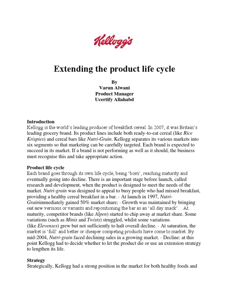 Extending The Product Life Cycle | PDF | Brand | Strategic Management