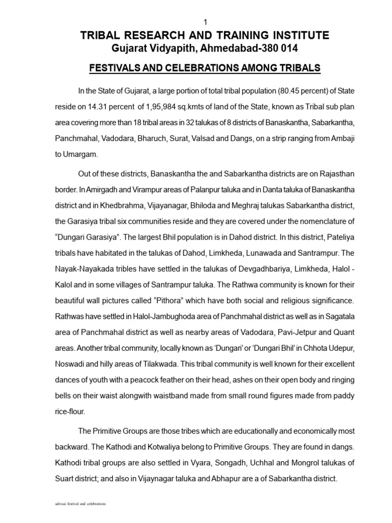 Tribal Festivals in Gujarat | PDF