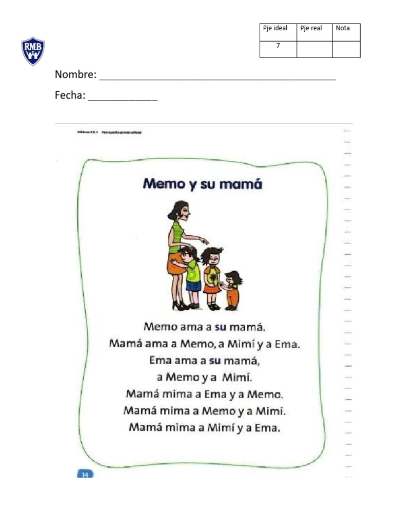 Prueba Comprension de Lectura 2 | PDF