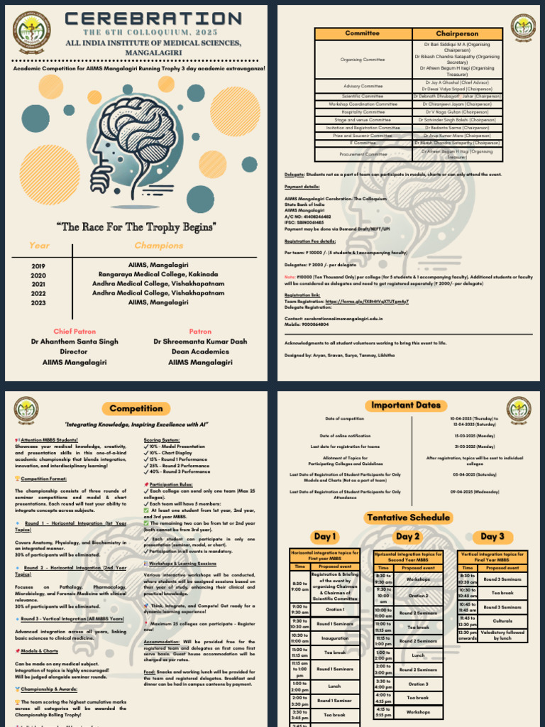 AIIMS Mangalagiri Academic Competition 2025 | PDF | Lunch | Health Care