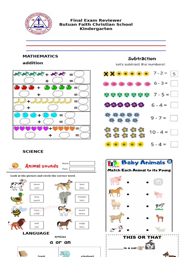 Kinder Reviewer | PDF