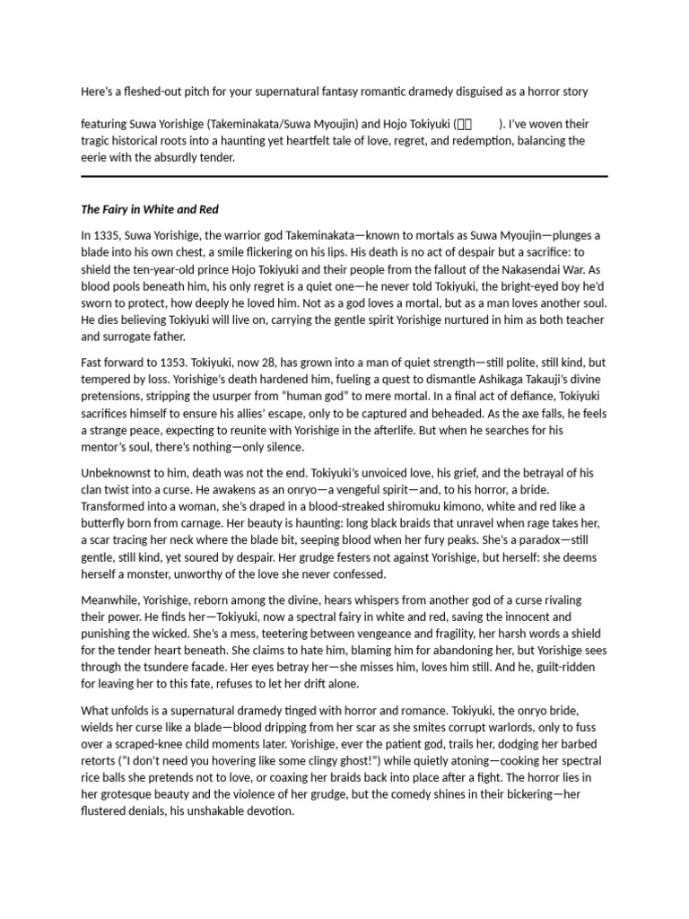 Story Template God X Ghost | PDF