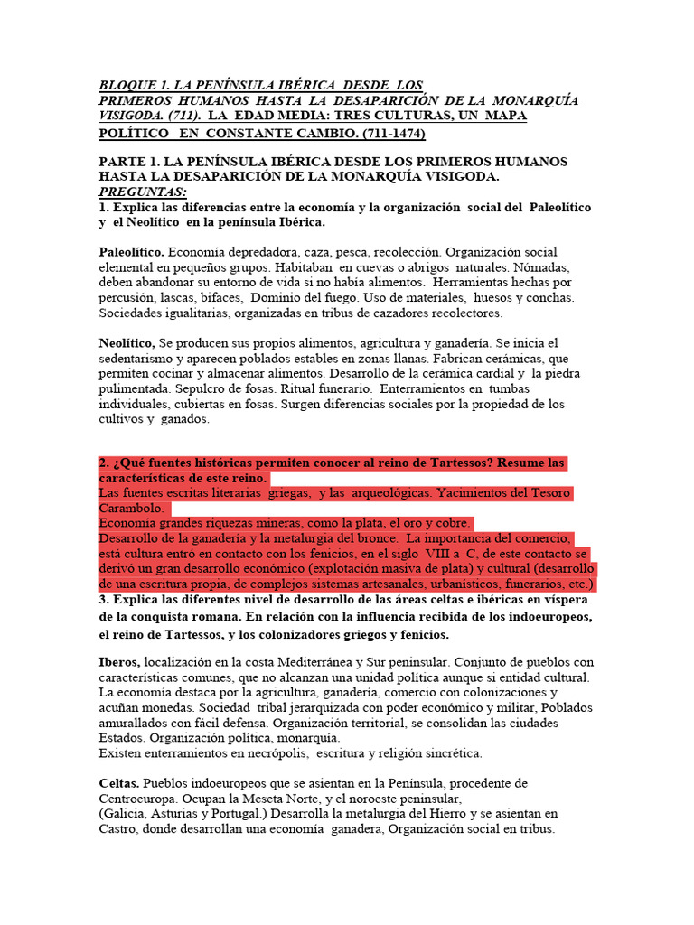 Bloques 1,2,3. Cuaderno . | PDF | Al Andalus | Fenicia