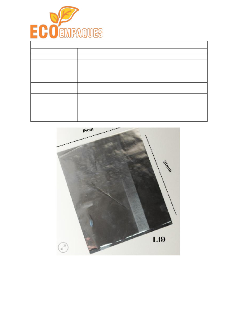 FT Bolsa para Alimentos L19 | PDF