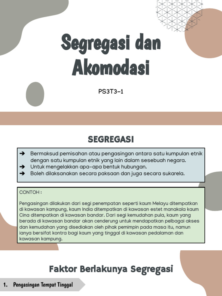 Segregasi dan Akomodasi | PDF
