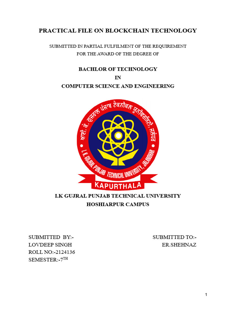 File On Blockchain Technology | PDF | Applied Mathematics | Computer Programming