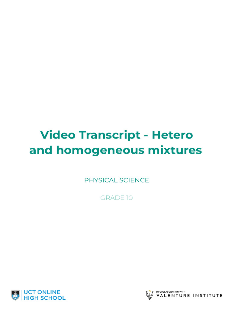 Grade 10 - Physical Science - CAPS - M1 - S1 - C1 - Video - Transcript ...