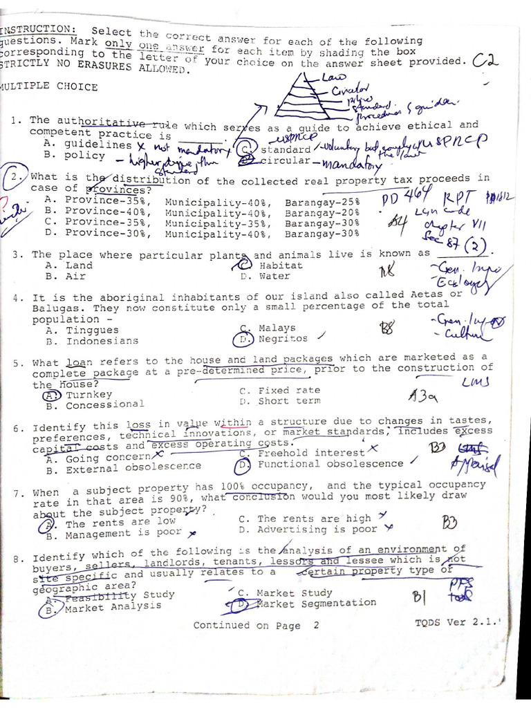 REC Prof. Practice Exam With Notes | PDF