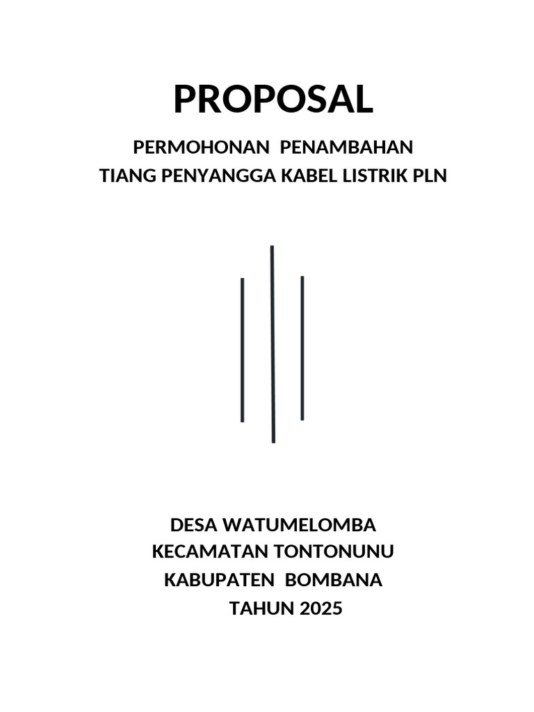 Proposal Penambahan Tiang Listrik | PDF